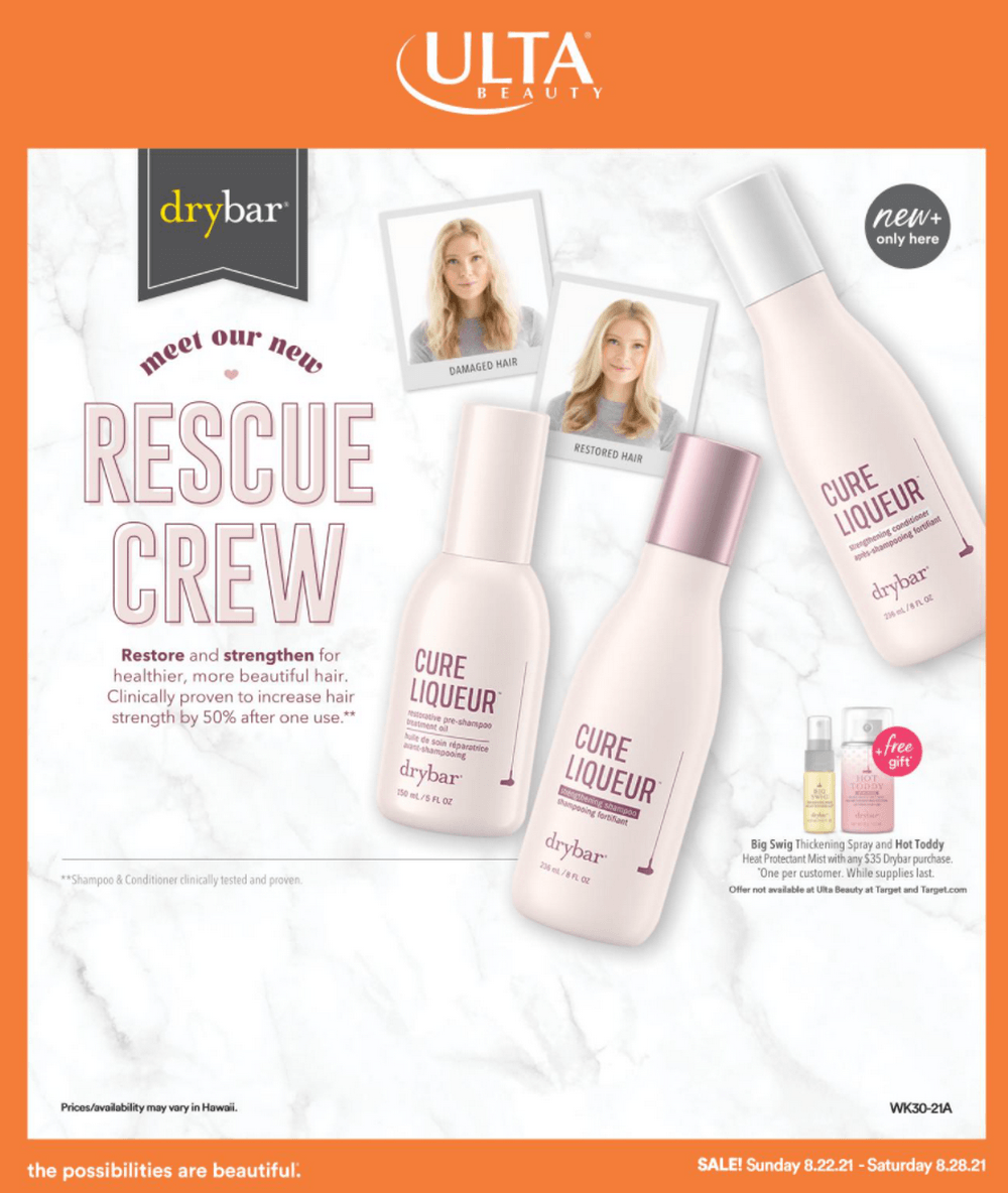 Ulta Beauty Weekly Ad Aug 22 – Aug 28, 2021