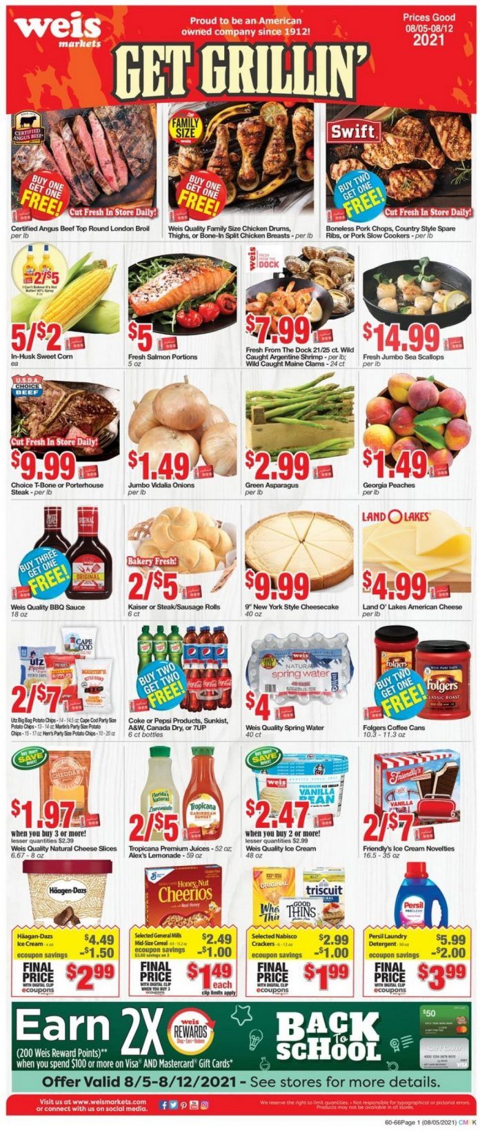 Weis Markets Weekly Ad Aug 05 – Aug 12, 2021