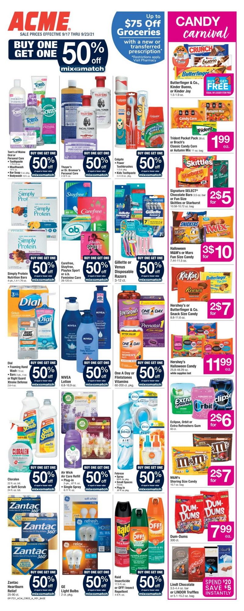 Acme Weekly Ad Sep 17 – Sep 23, 2021 (Halloween Promotion Included)