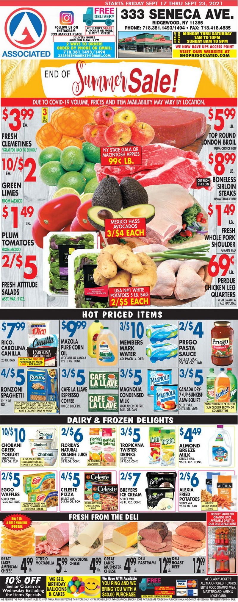 Associated Supermarkets Weekly Ad Sep 17 – Sep 23, 2021