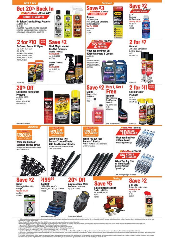 AutoZone Monthly Circular Sep 21 – Oct 18, 2021