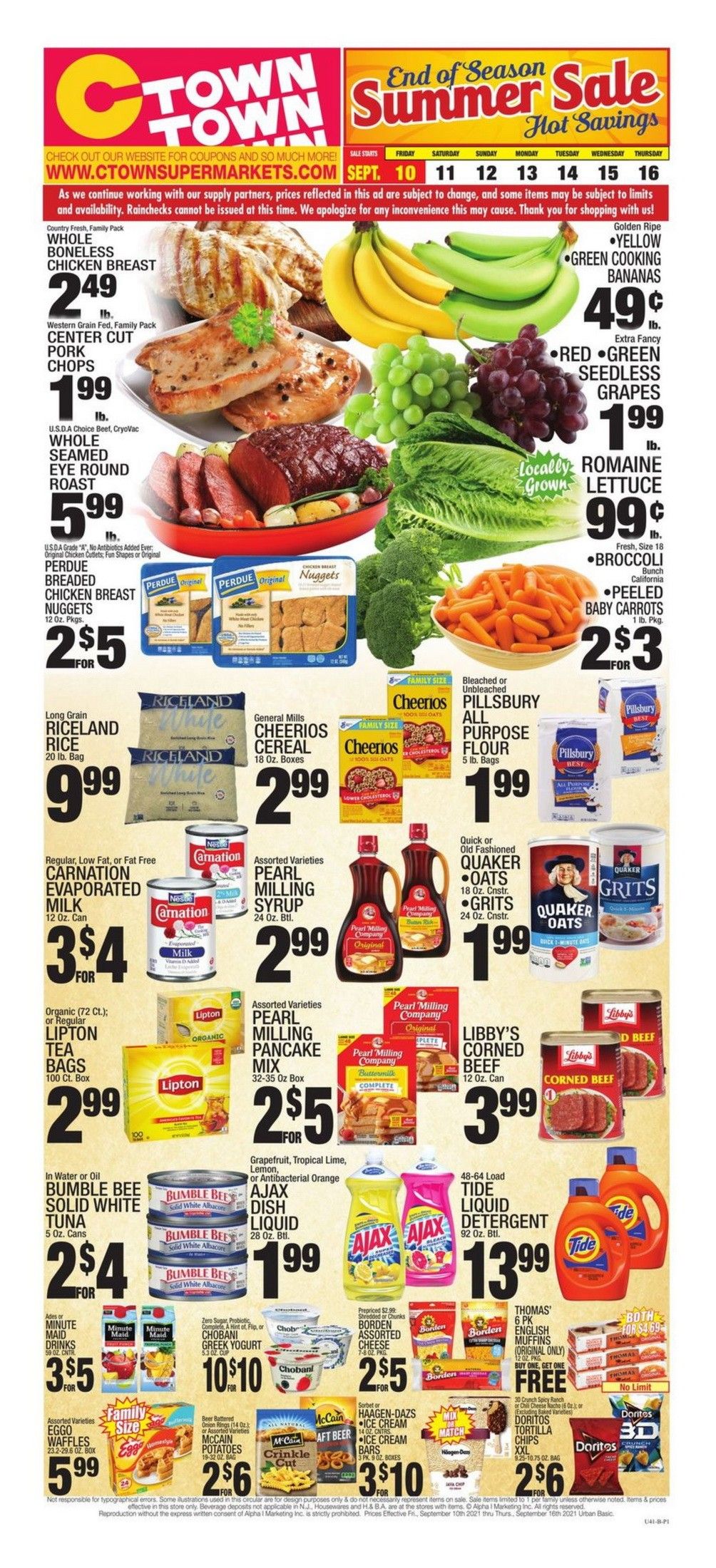 C-Town Weekly Ad Sep 10 – Sep 16, 2021