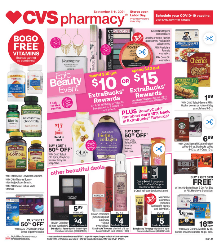 CVS Weekly Ad Sep 05 – Sep 11, 2021