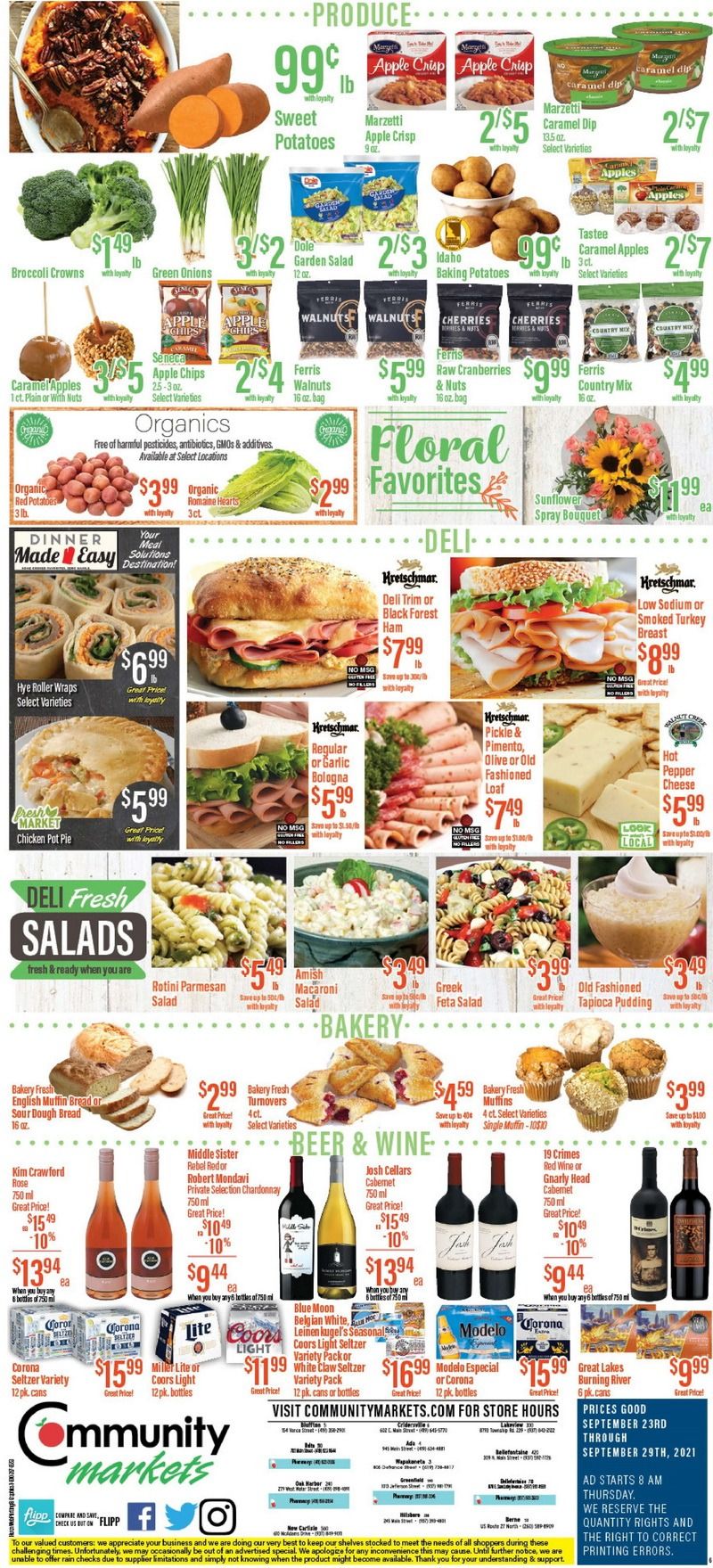 Community Markets Weekly Ad Sep 23 – Sep 29, 2021