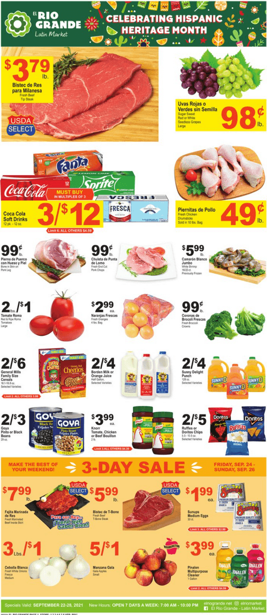 El Rio Grande Weekly Ad Sep 22 – Sep 28, 2021