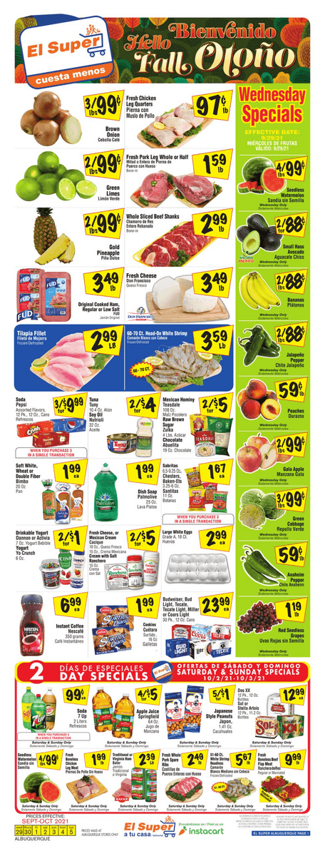 El Super Weekly Ad Sep 29 – Oct 05, 2021