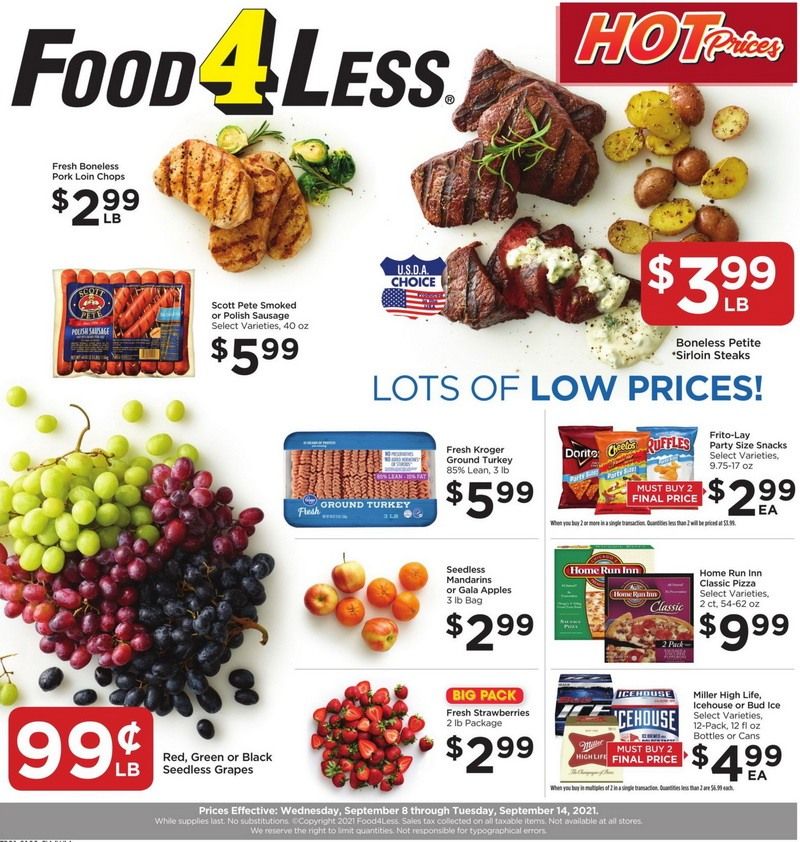 Food 4 Less Weekly Ad Sep 08 – Sep 14, 2021