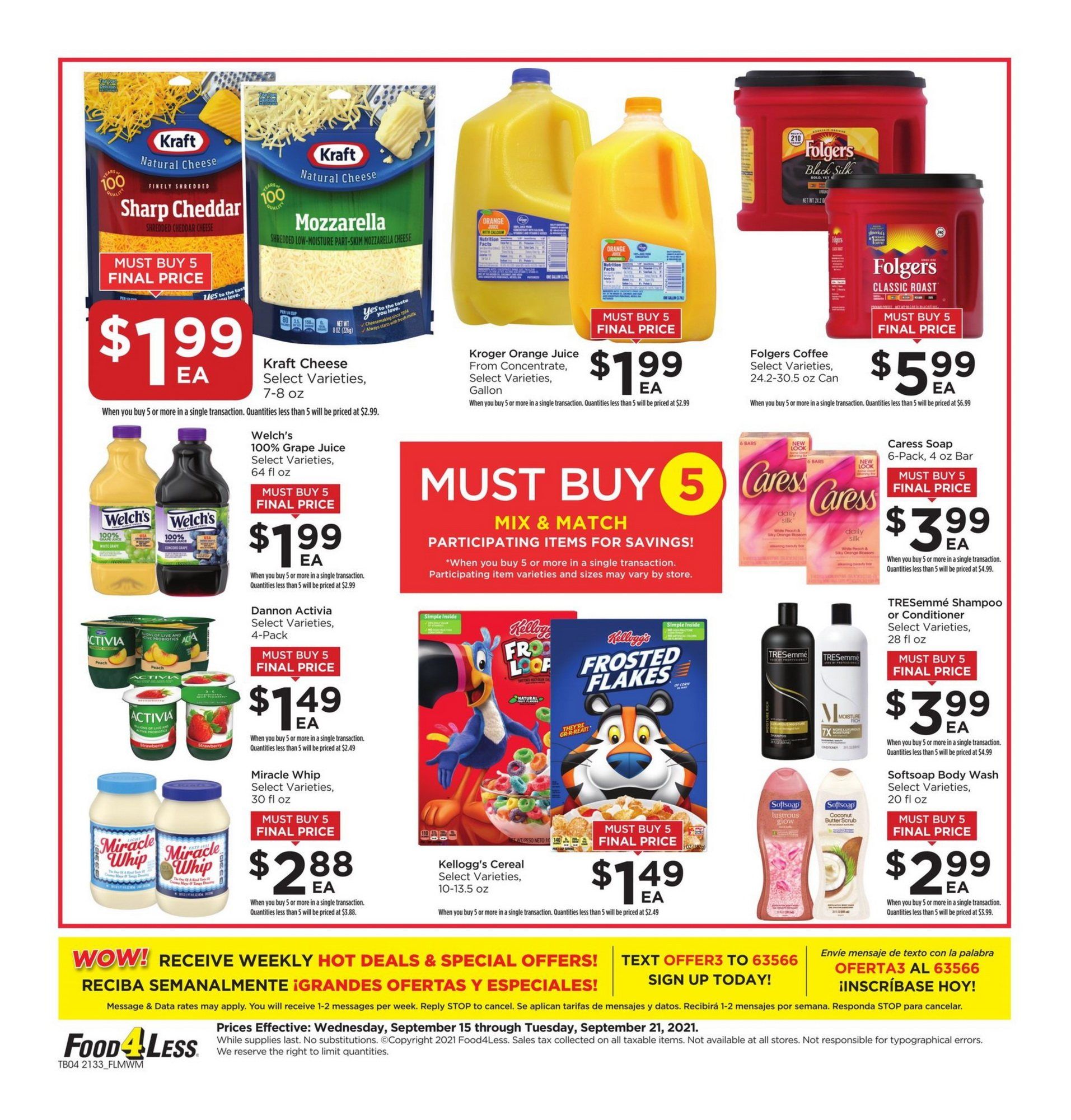 Food 4 Less Weekly Ad Sep 15 – Sep 21, 2021