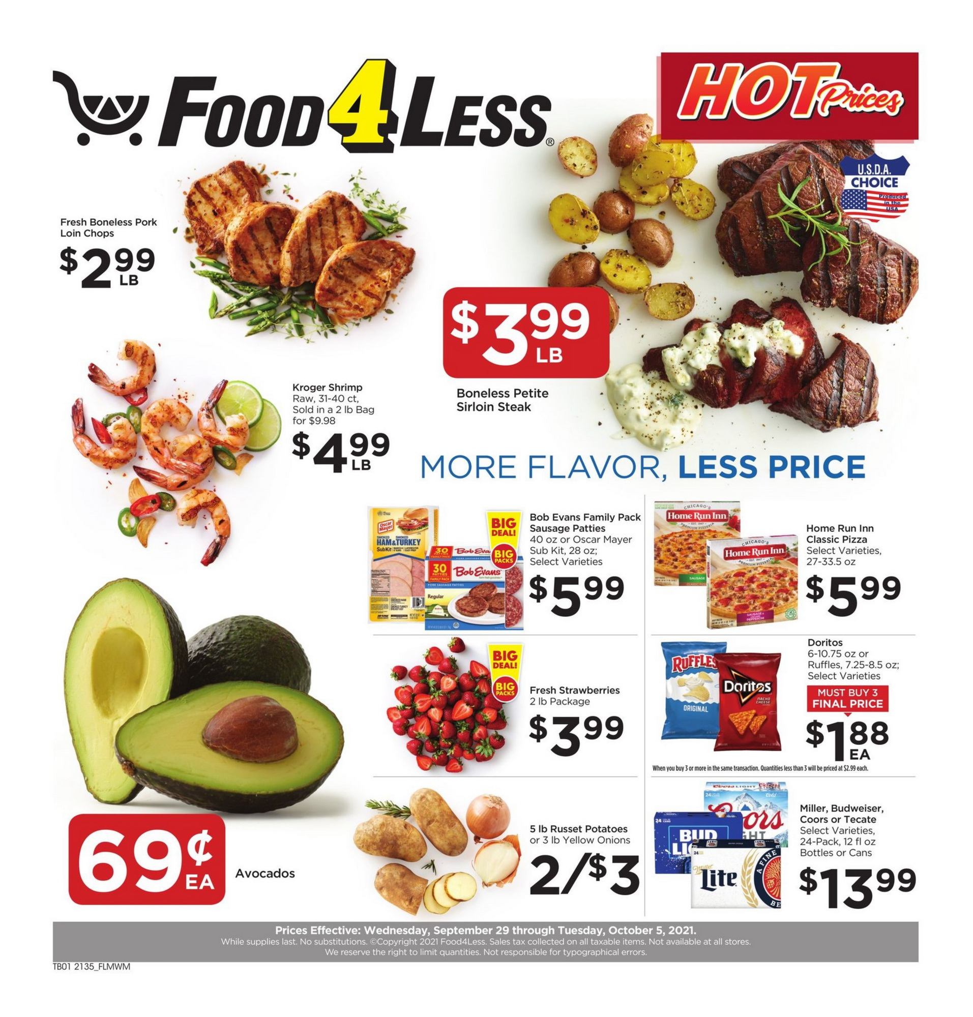 Food 4 Less Weekly Ad Sep 29 – Oct 05, 2021