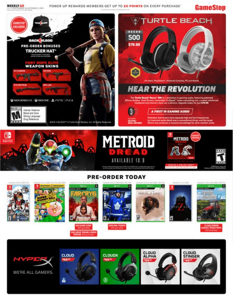 GameStop Weekly Ad Sep 26 – Oct 02, 2021