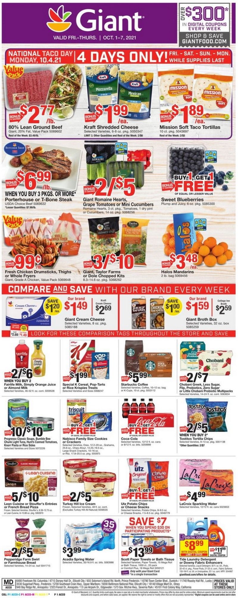 Giant Food Weekly Ad Oct 01 – Oct 07, 2021