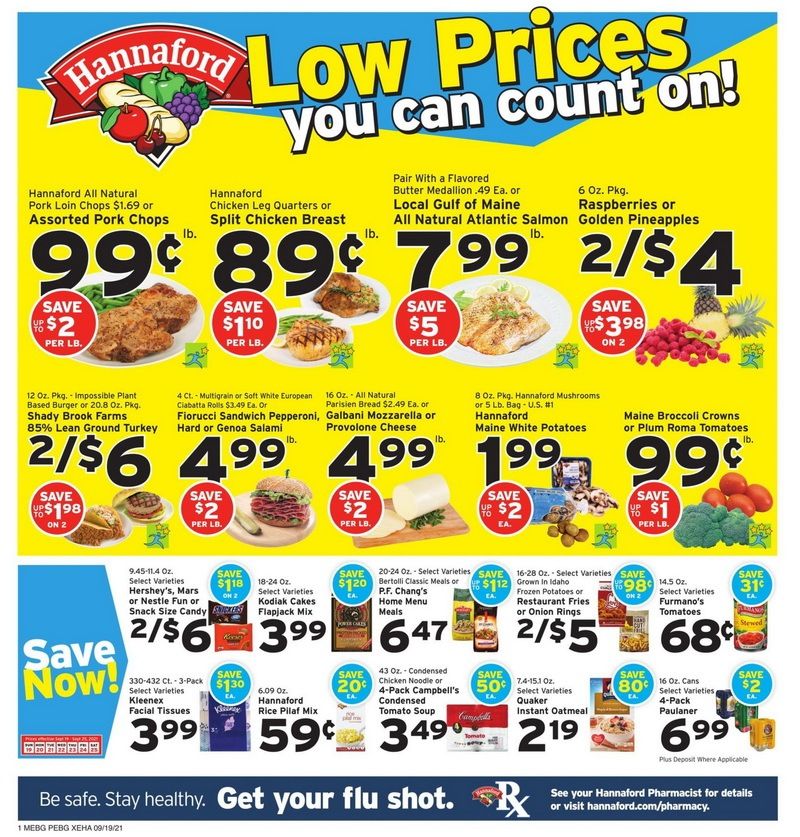 Hannaford Weekly Ad Sep 19 – Sep 25, 2021