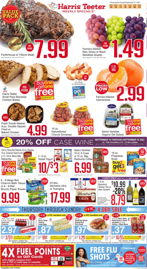 Harris Teeter Weekly Ad Sep 15 – Sep 21, 2021