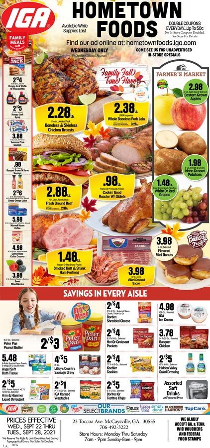 IGA Weekly Ad Sep 22 – Sep 28, 2021