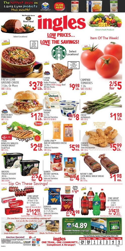 Ingles Weekly Ad Sep 29 – Oct 05, 2021