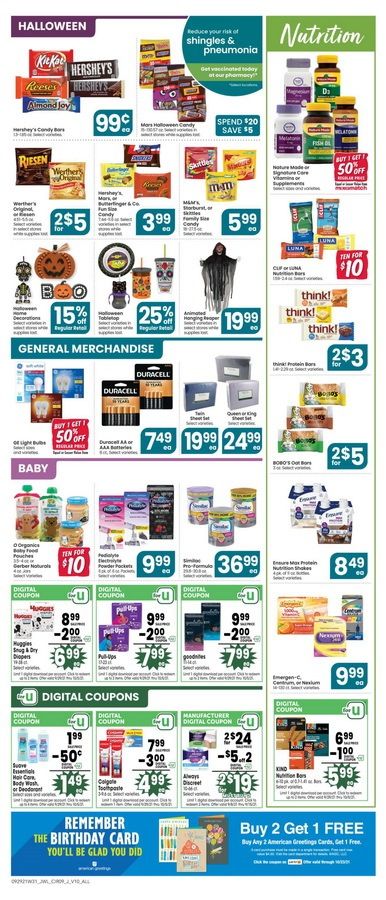 Jewel Osco Weekly Ad Sep 29 – Oct 05, 2021 (Halloween Promotion Included)