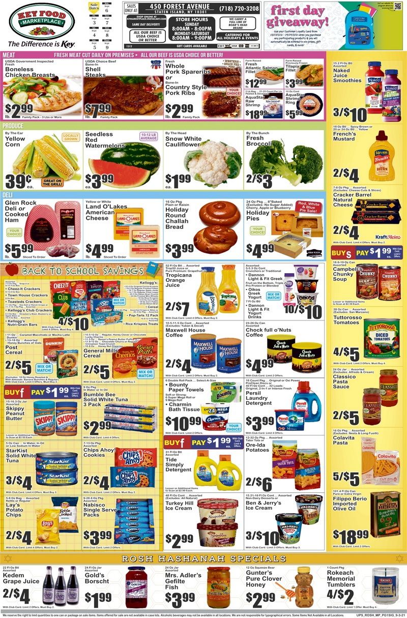 Key Food Weekly Ad Sep 03 – Sep 09, 2021
