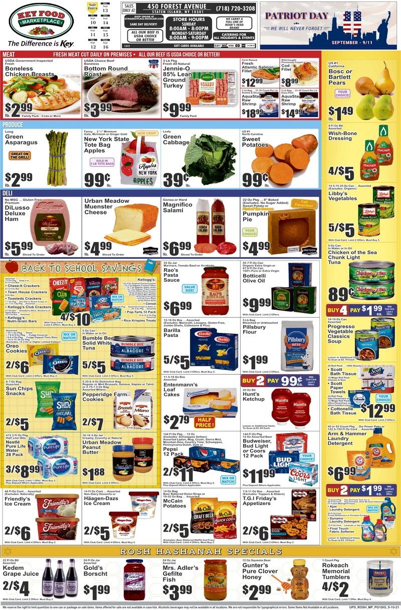 Key Food Weekly Ad Sep 10 – Sep 16, 2021