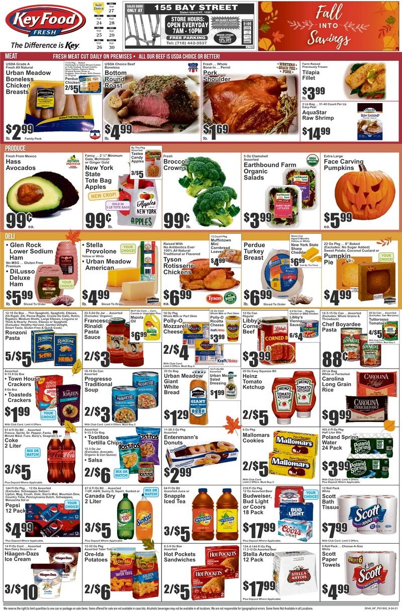 Key Food Weekly Ad Sep 24 – Sep 30, 2021