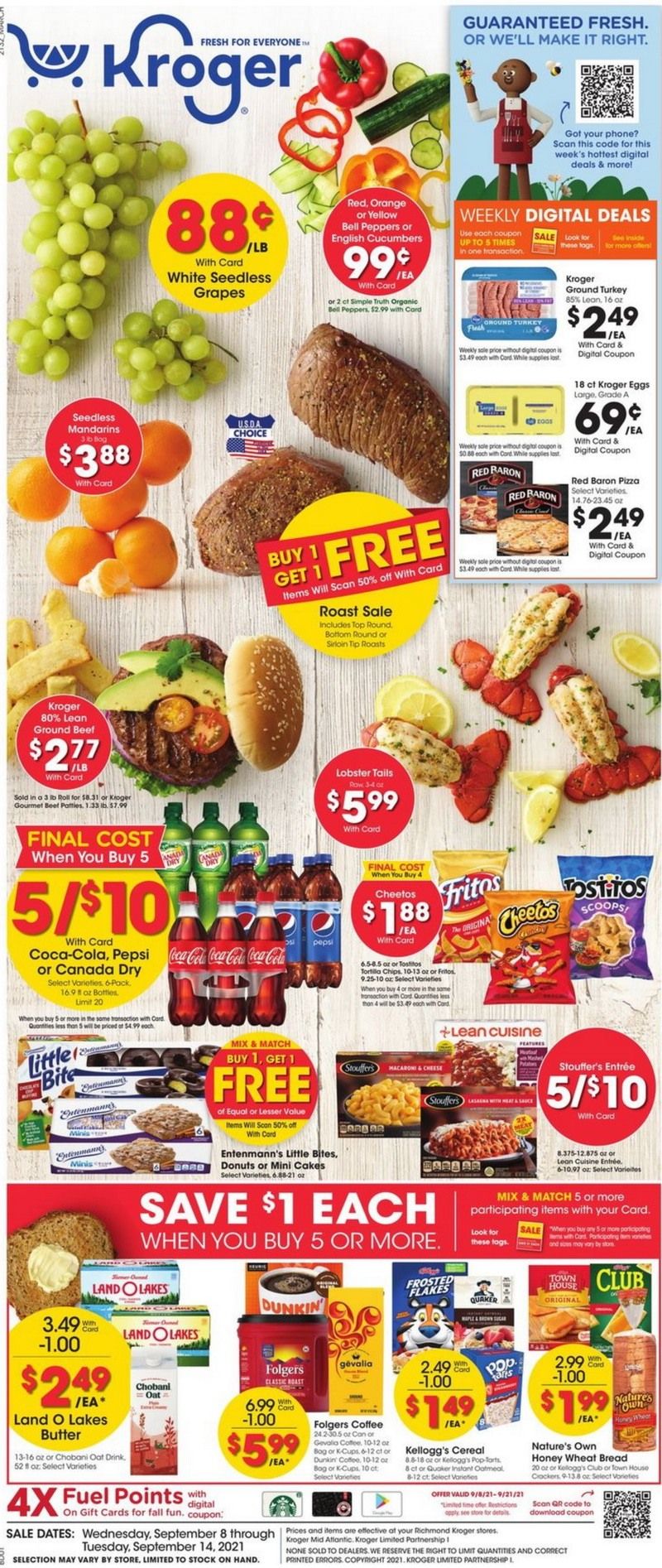 Kroger Weekly Ad Sep 08 – Sep 14, 2021