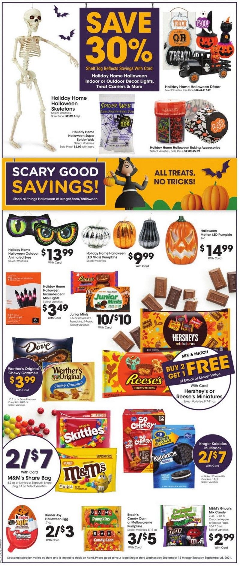 Kroger Weekly Ad Sep 22 – Sep 28, 2021 (Halloween Promotion Included)