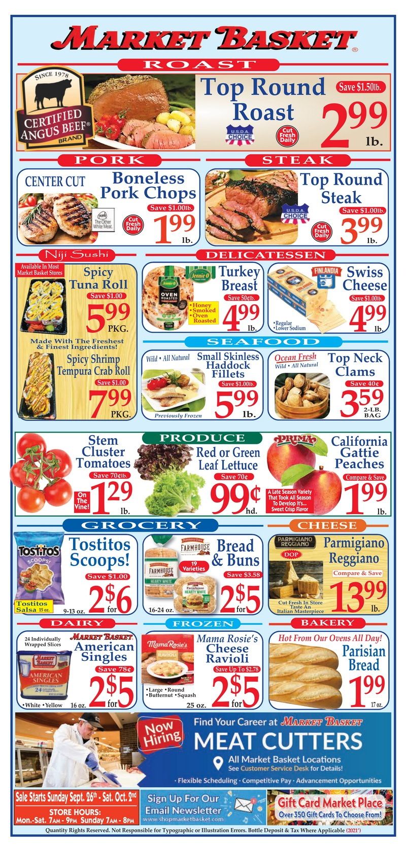 Market Basket Weekly Flyer Sep 26 – Oct 02, 2021
