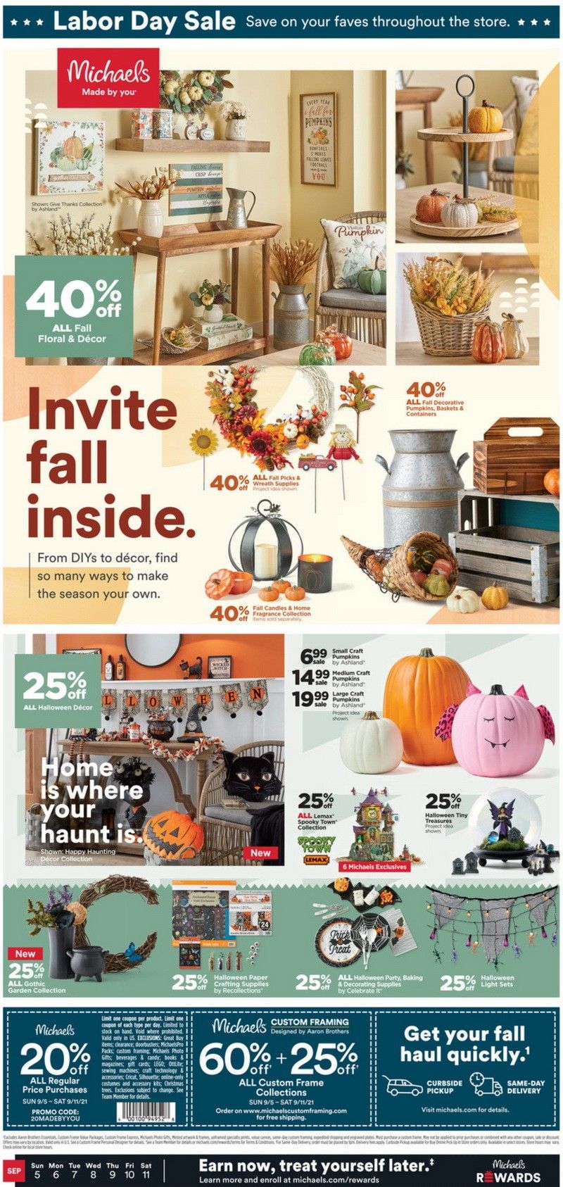 Michaels Weekly Ad Sep 05 – Sep 11, 2021