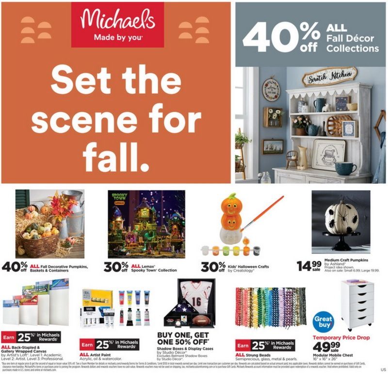 Michaels Weekly Ad Sep 12 – Sep 18, 2021 (Halloween Promotion Included ...