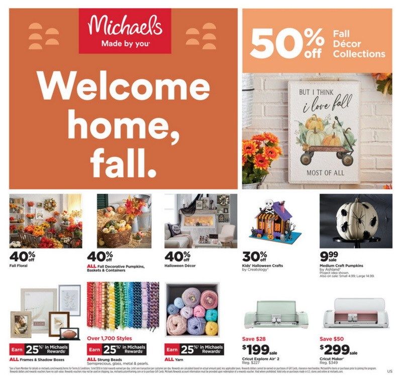 Michaels Weekly Ad Sep 26 – Oct 02, 2021