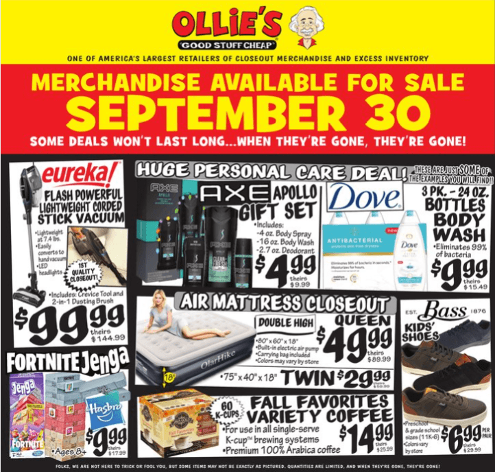 Ollie's Weekly Ad Sep 30 – Oct 05, 2021