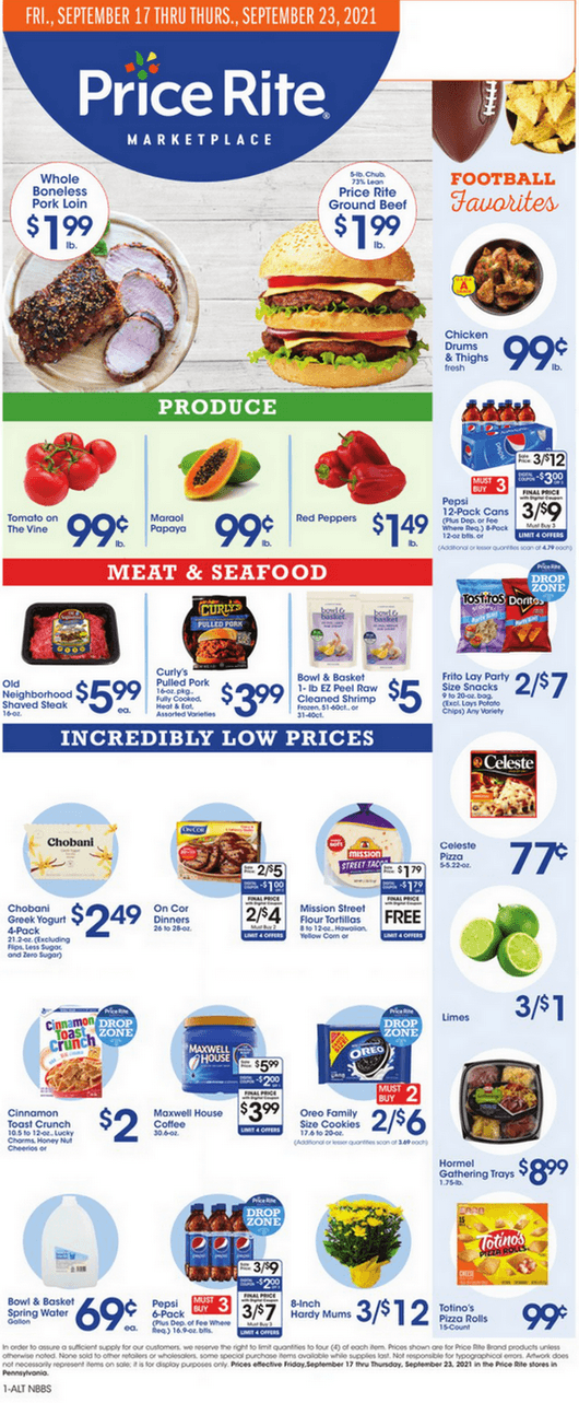 Price Rite Weekly Ad Sep 17 – Sep 23, 2021