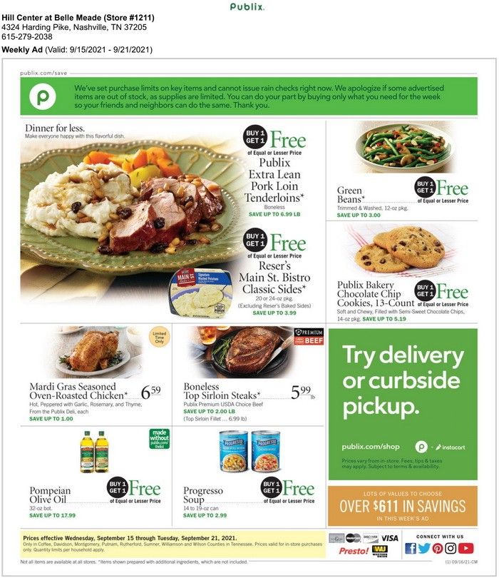 Publix Weekly Ad Sep 15 – Sep 21, 2021