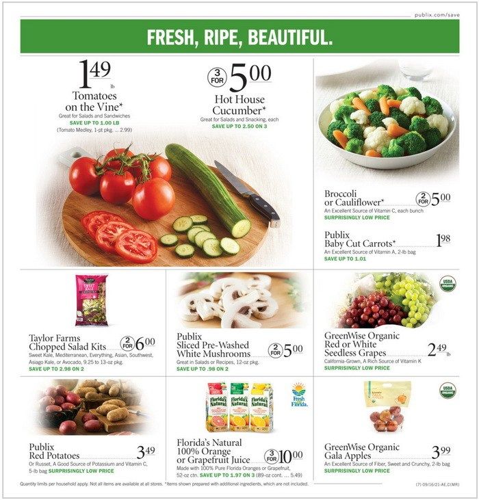 Publix Weekly Ad Sep 15 – Sep 21, 2021