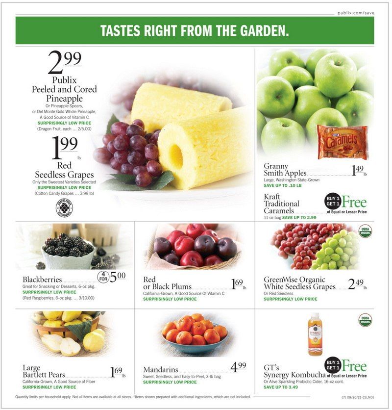 Publix Weekly Ad Sep 29 – Oct 05, 2021