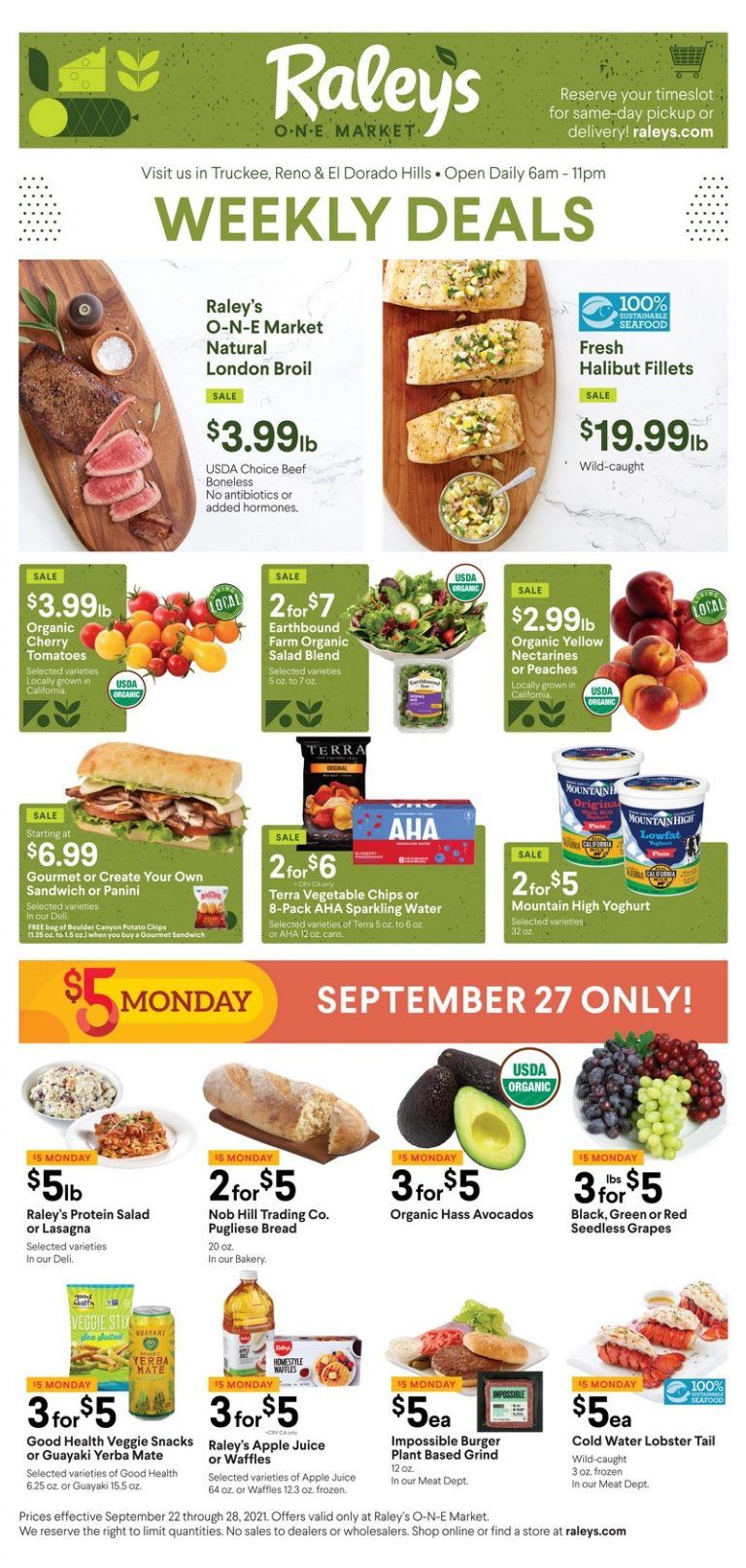 Raley's Supermarkets Weekly Ad Sep 22 – Sep 28, 2021