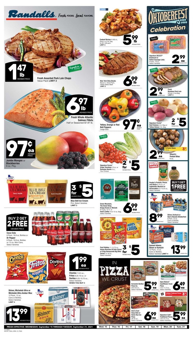 Randalls Weekly Ad Sep 15 – Sep 21, 2021