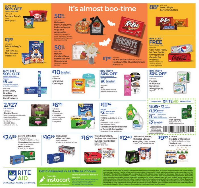 Rite Aid Weekly Ad Sep 19 – Sep 25, 2021 (Halloween Promotion Included)