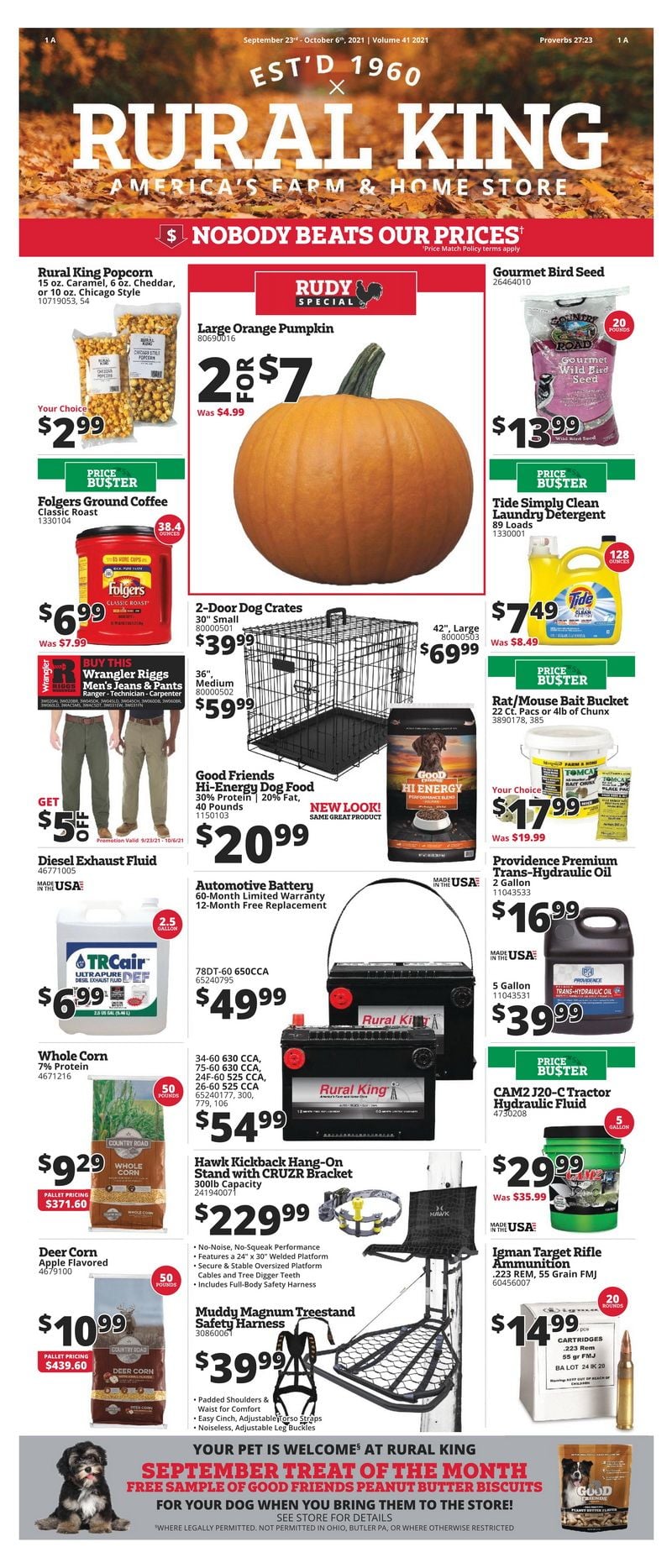 Rural King Weekly Ad Sep 23 – Oct 06, 2021