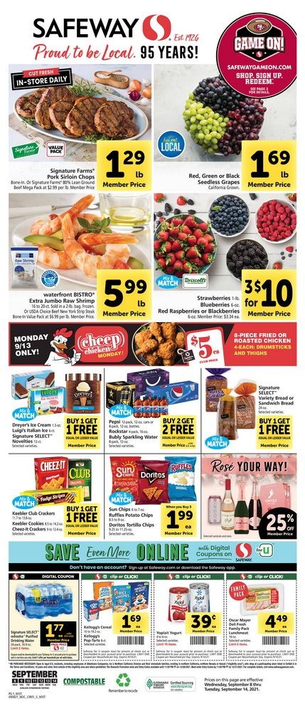 Safeway Weekly Ad Sep 08 – Sep 14, 2021