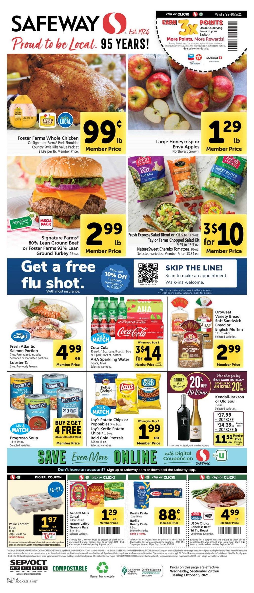 Safeway Weekly Ad Sep 29 – Oct 05, 2021 (Halloween Promotion Included)