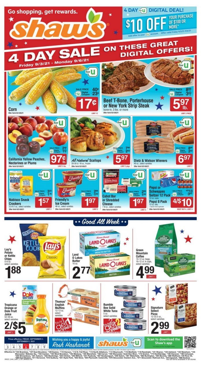 Shaw's Weekly Ad Sep 03 – Sep 09, 2021
