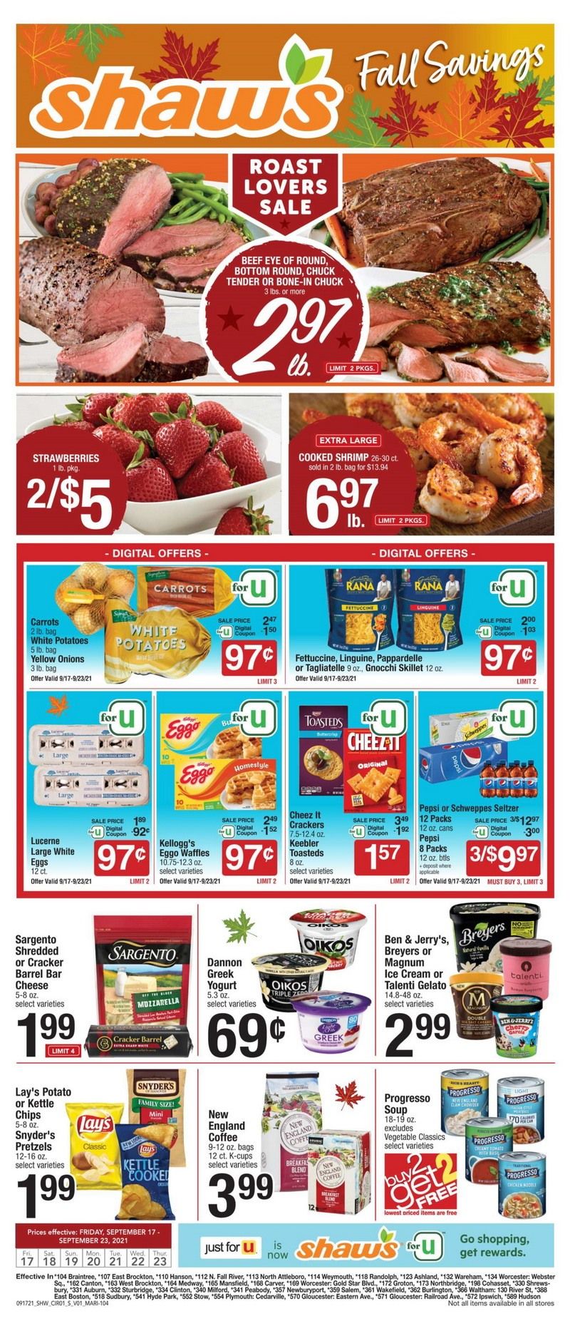 Shaw's Weekly Ad Sep 17 – Sep 23, 2021
