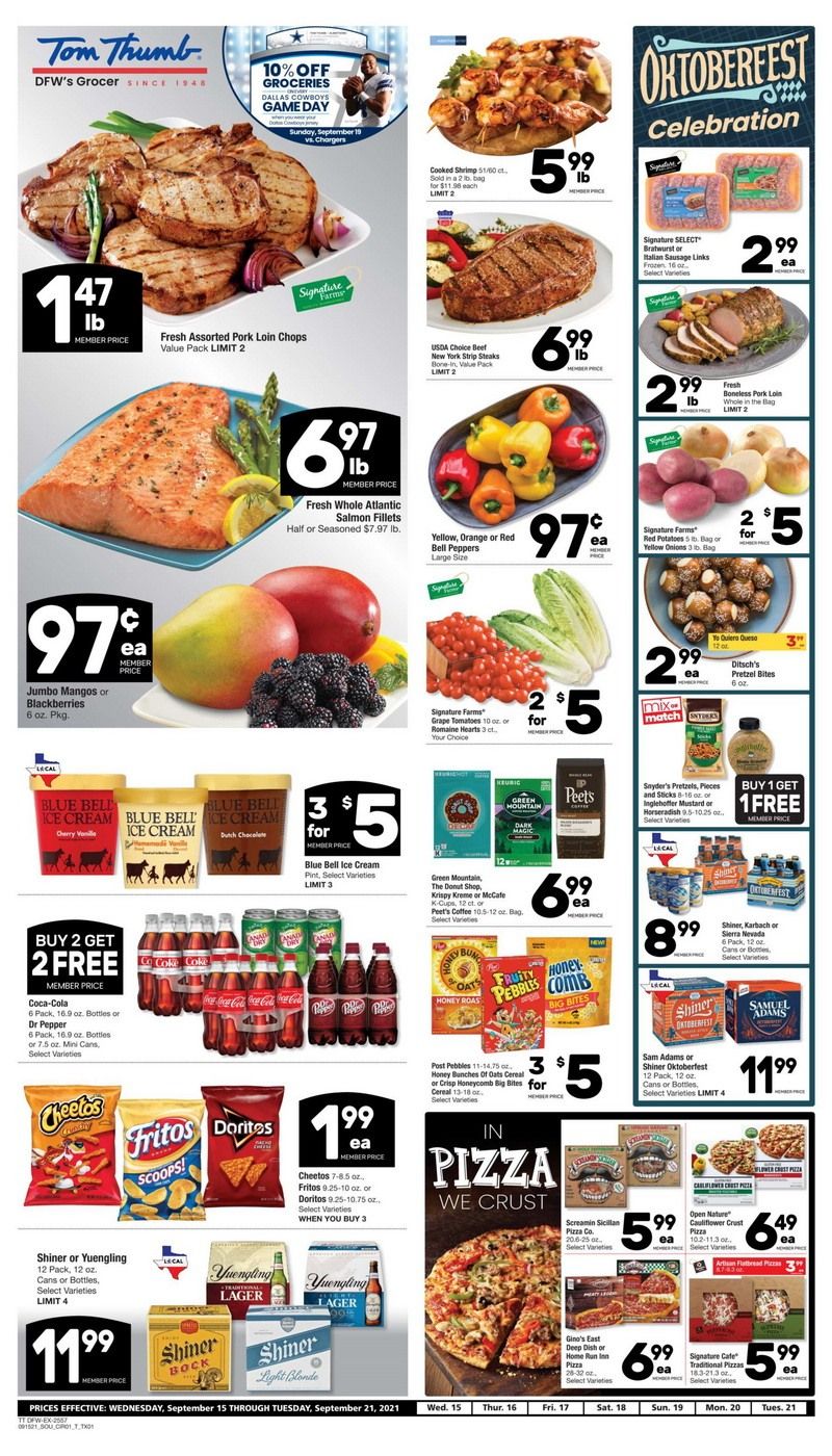 Tom Thumb Weekly Ad Sep 15 – Sep 21, 2021