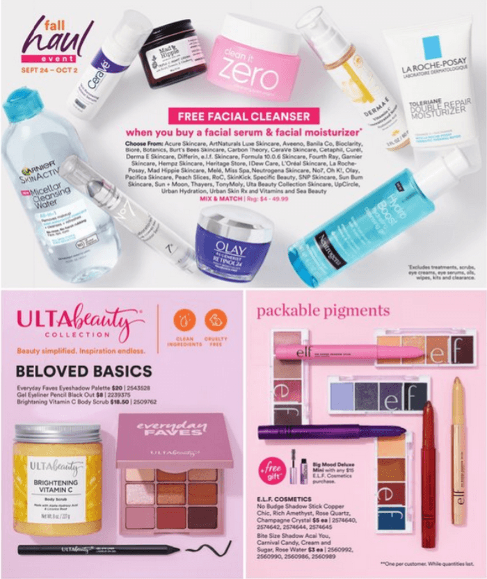 Ulta Beauty Weekly Ad Sep 24 – Oct 02, 2021