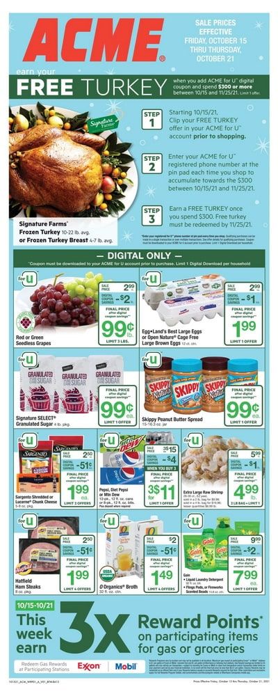 Acme Weekly Ad Oct 15 – Oct 21, 2021 (Halloween Promotion Included)