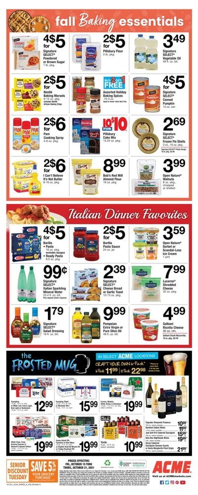 Acme Weekly Ad Oct 15 – Oct 21, 2021 (Halloween Promotion Included)