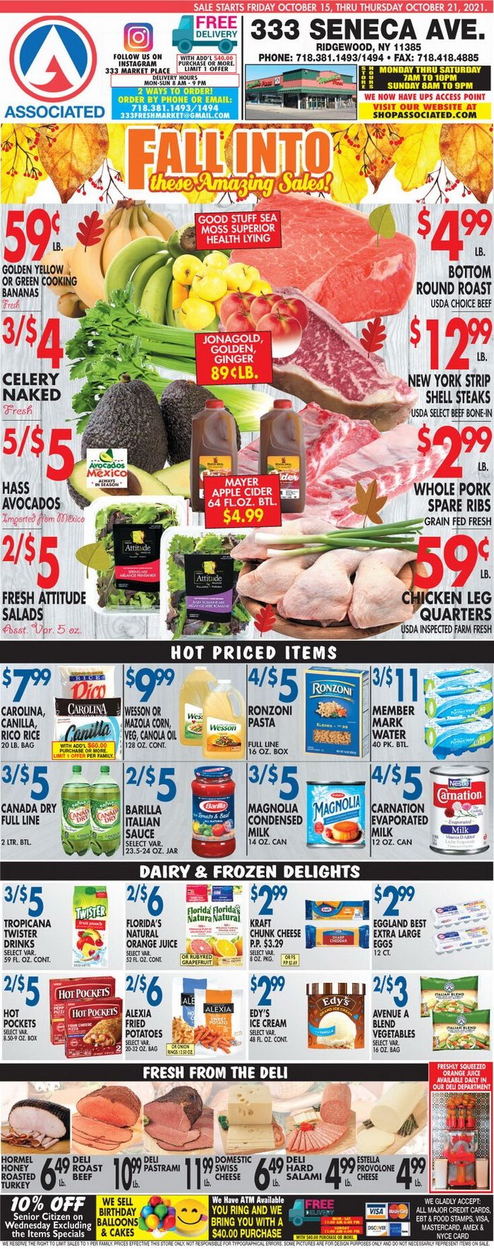 Associated Supermarkets Weekly Ad Oct 15 – Oct 21, 2021