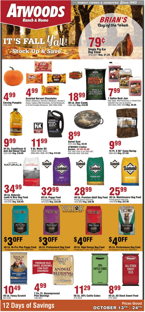 Atwoods Weekly Ad Oct 18 – Oct 24, 2021