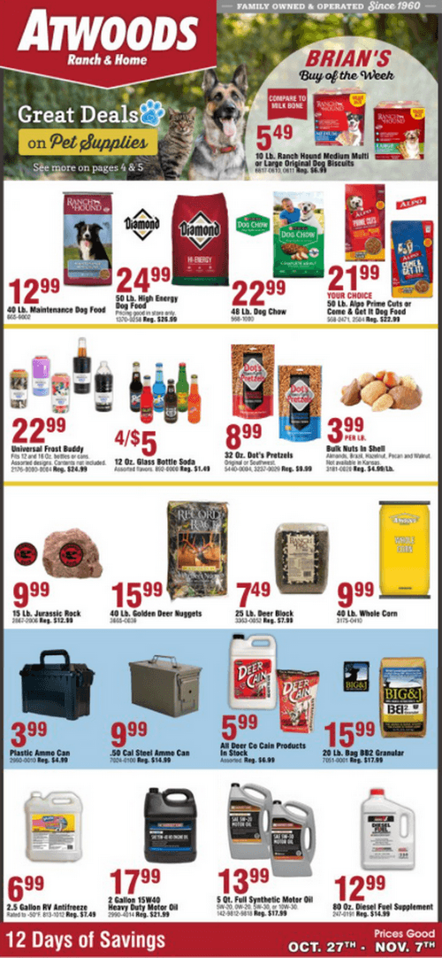 Atwoods Weekly Ad Oct 27 – Nov 07, 2021
