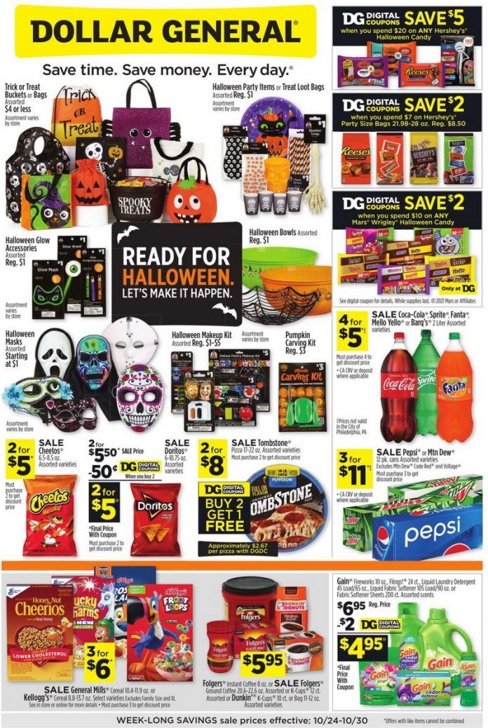 Dollar General Weekly Ad Oct 24 – Oct 30, 2021 (Halloween Promotion ...